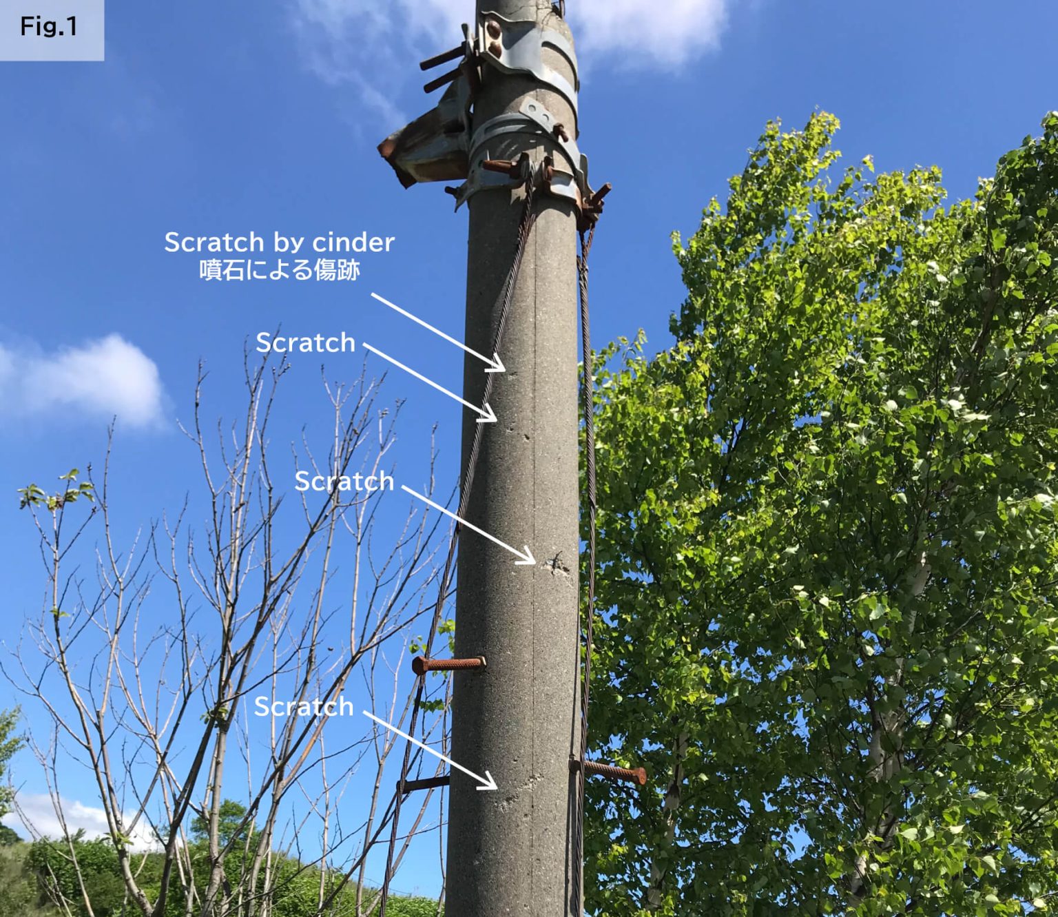 Utility pole that tells the story of a volcanic eruption | Toya-Usu ...